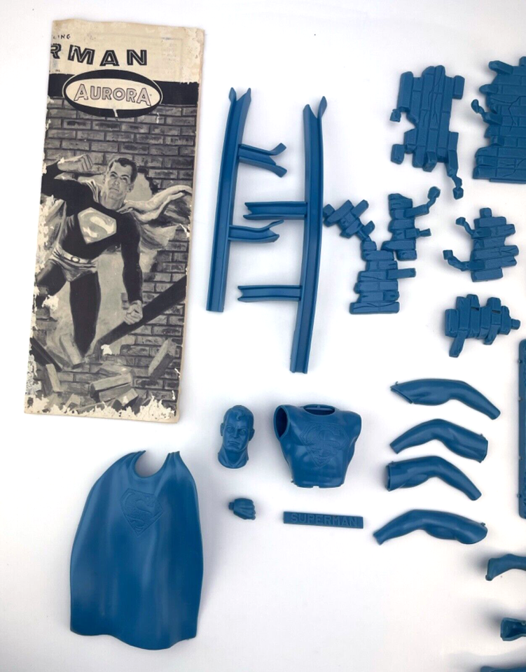 Vintage Original 1964 Aurora Superman Plastic Model Kit 462-98 Box ...