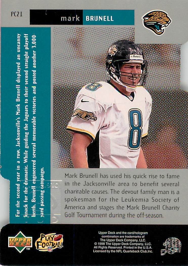 MARK BRUNELL 1998 Black Diamond DOUBLE DIAMOND PLATINUM CUT #PC21 Jags ...