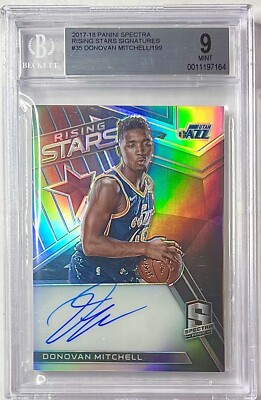 Donovan Mitchell RC 2017-18 Spectra Rising Stars Autograph Rookie Auto ...