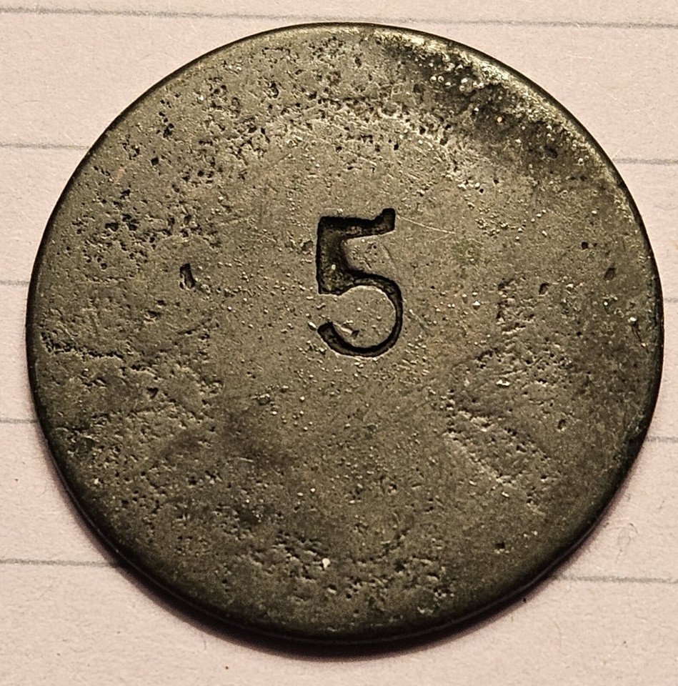 Dateless Draped Bust Large Cent 1C Counterstamped US Copper Coin Both ...