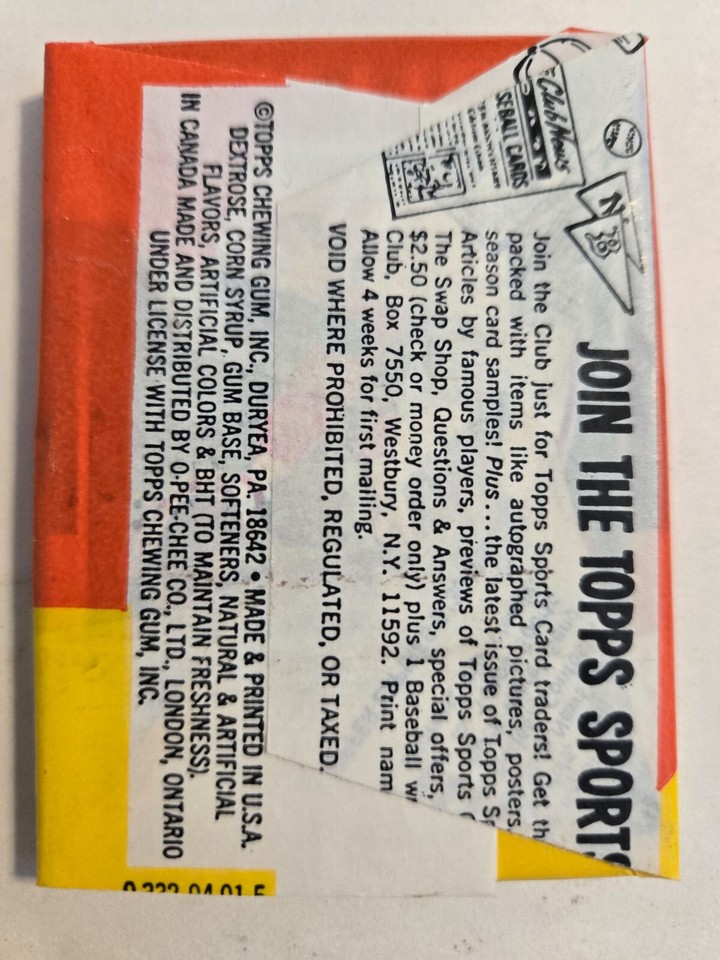 1975 Topps mini baseball Wax Pack | eBay