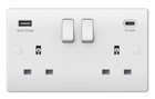 Double Wall Plug Socket 2 Gang 13A with USB C PD20W & Quick Charge ...