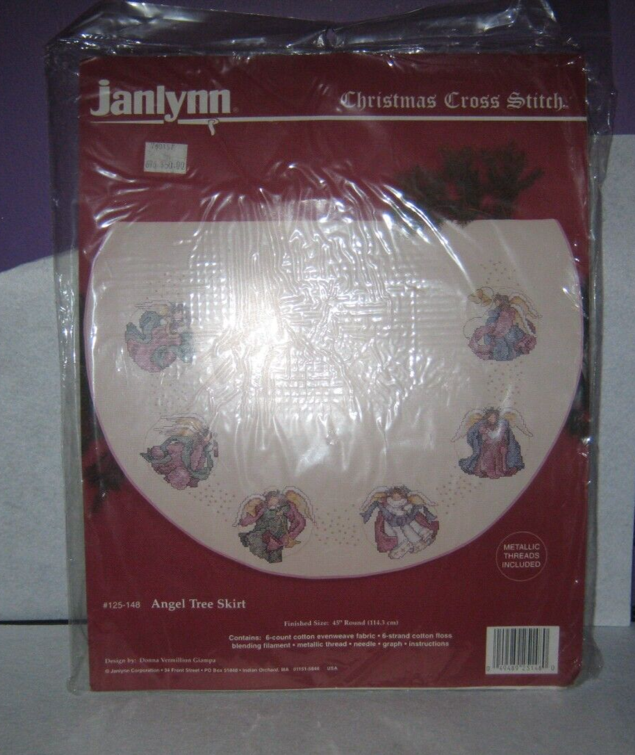 Janlynn Cross Stitch Kit - Christmas - Angel Tree Skirt - # 125-148 ...