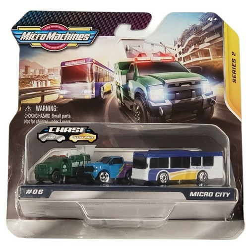 SERIES 2 MICRO MACHINES 2020 - MICRO CITY - 3 Pack Truck Bus Cars Brand ...