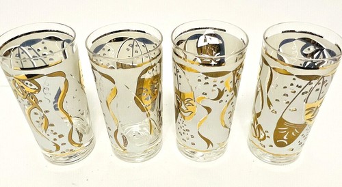 4 Vintage Starlyte Comedy & Tragedy Theatre Mask Cocktail Highball ...