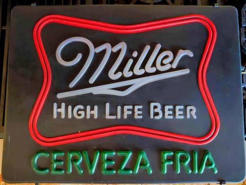 Vintage (1983) Miller High Life Light-up Beer Sign 20x15x4 Inches ...