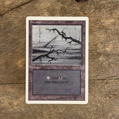 Swamp (Two Branches) VLP 3rd Edition Revised MTG Magic the Gathering ...