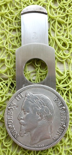 Eloi Pernet, coupe-cigares dissimulé dans une Pièce 5 Francs NAPOLEON 3 ...