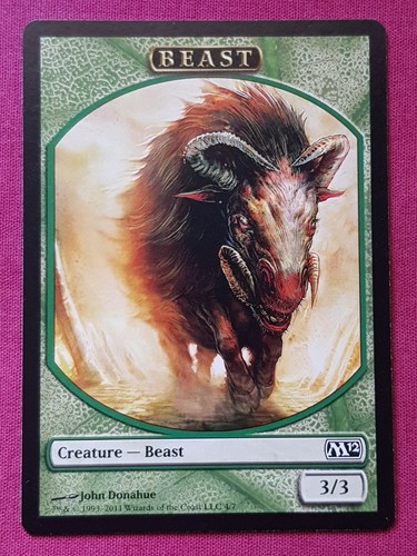 Magic The Gathering 2012 CORE SET M12 BEAST token card MTG | eBay Australia