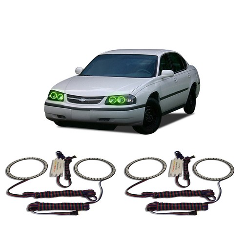 Bright Green Angel Eye Headlight Halo kit for Chevrolet Impala 00-05 | eBay