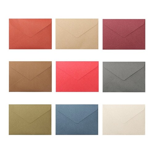 Letter Paper Retro Envelope Set 50 Sheets Assorted Color Size 6.37x4.48 ...