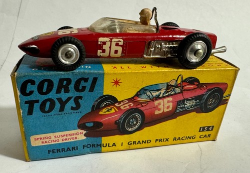 CORGI TOYS 154 FERRARI FORMULA 1 RACING CAR GOOD CONDITION ALL ORIGINAL ...