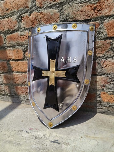 Medieval Heater Shield Templar Combat Ready For Battle Armor Shield ...