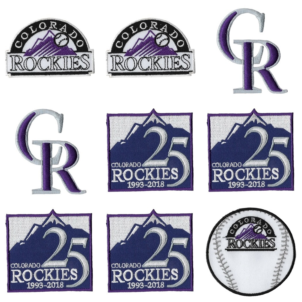 Lot SET Of 9 Colorado Rockies MLB Iron on Patches Embroidered Emblem ...