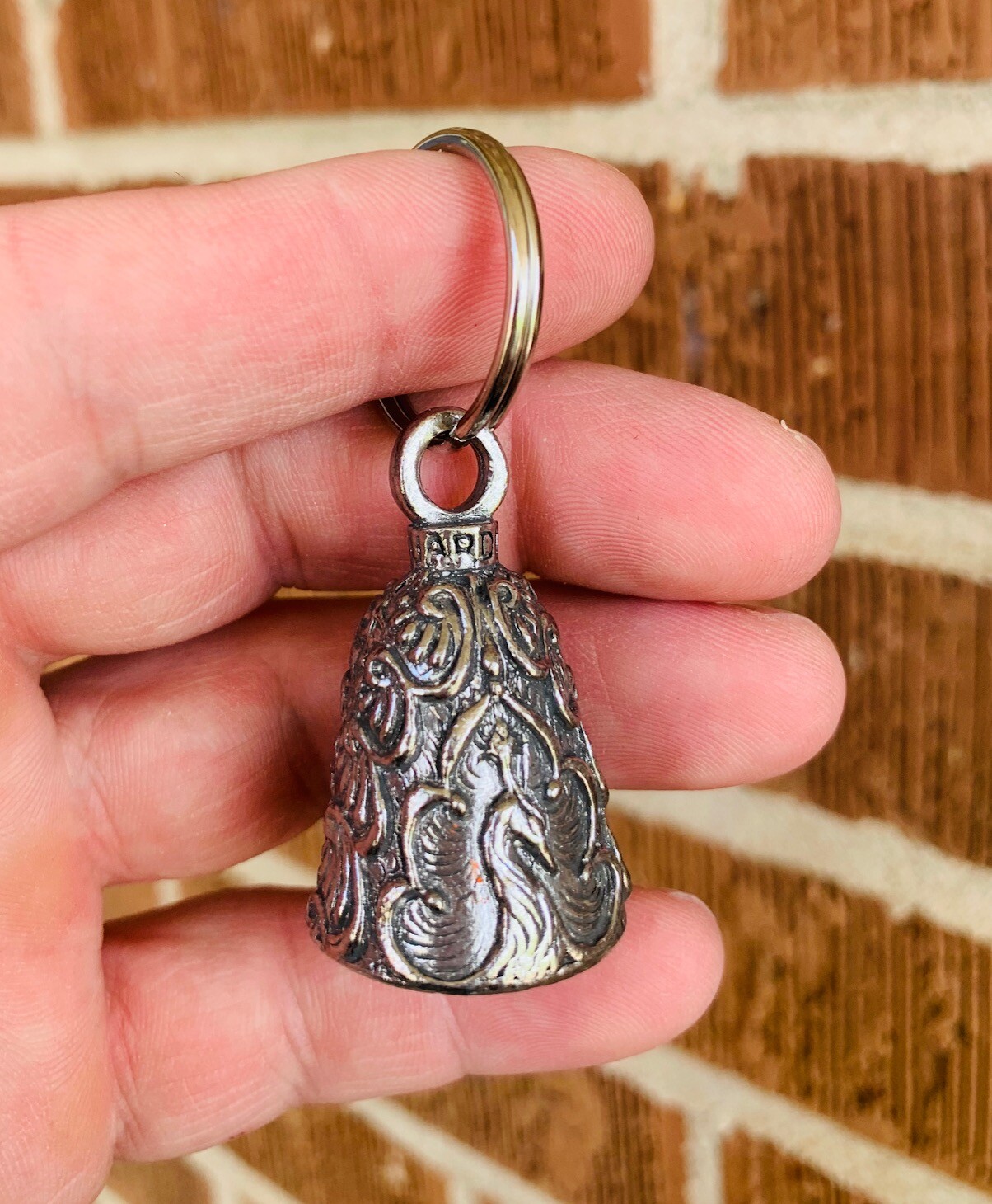Peacock GUARDIAN Bell of Good Luck fortune pet keychain gift ...