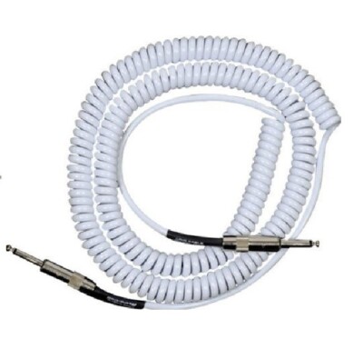 Lava Cable Retro Coil 20 Foot Instrument Cable Straight/Straight White ...