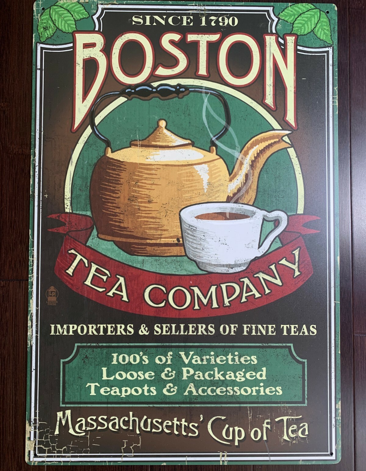 Boston Vintage Metal Wall Art 18"x12" - Boston Tea Company beautiful ...