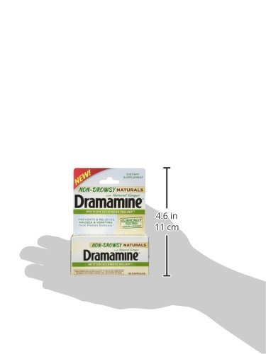 6 Pack Dramamine Non Drowsy Naturals With Natural Ginger 18 Capsules ...