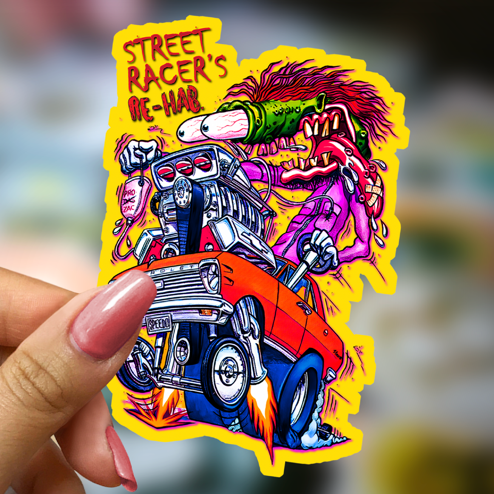 Rat Fink Ed Roth Vinyl Decals 50pcs Hot Rod Custom Car Bike Skateboard ...
