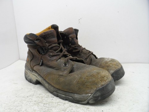 TIMBERLAND PRO Men's HELIX 6" ALLOY TOE WORK BOOTS 85594 Brown Size 9M ...
