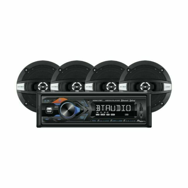 New Car Stereo Receiver Bluetooth Set Bundle with 4 - 6.5" Speakers ...