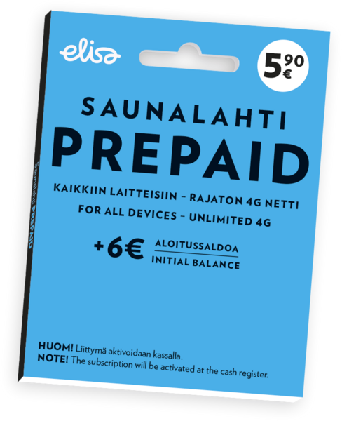 Elisa Zen Prepaid Activated 4g Sim Card Worldwide Roaming CONNECTIVITY