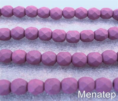 25 6mm Czech Glass Firepolish Beads: Saturated Lavender | eBay