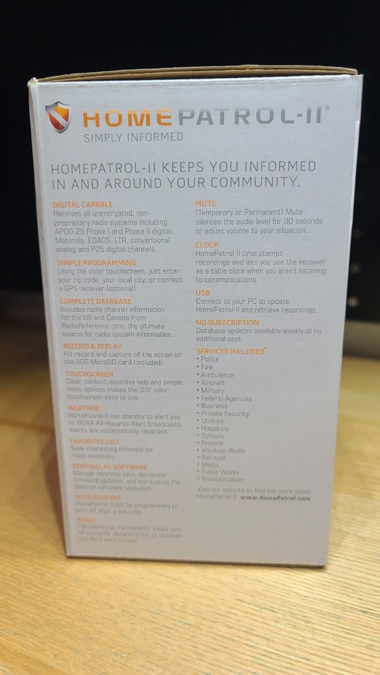 Uniden Home Patrol II Digital Police Scanner Self Program APCO P25 ...