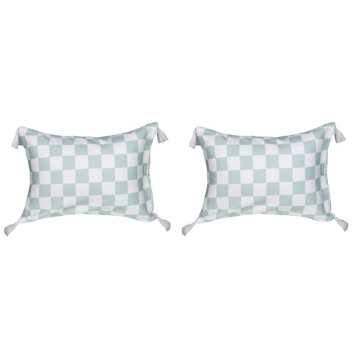 2x Good Vibes Inflatable 42cm Beach Pillow w/Tassels Rectangle Travel ...