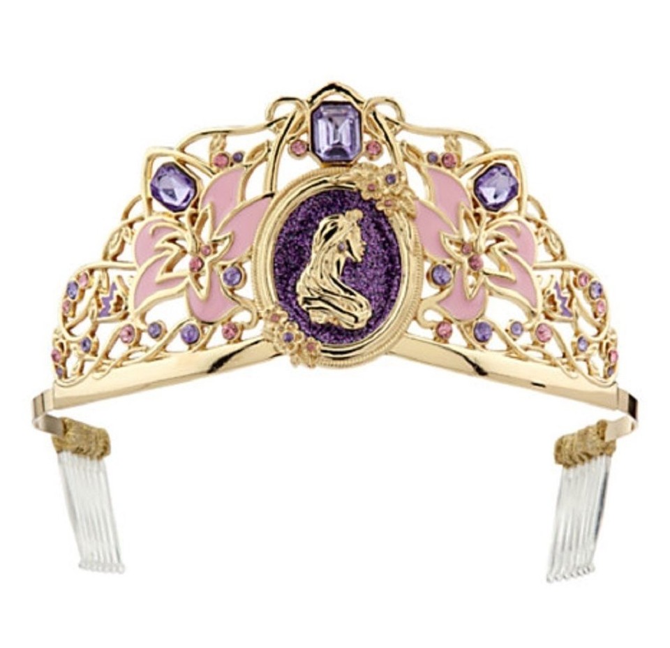 Disney Store Princess Tiara Costume Cinderella Jasmine Rapunzel Aurora ...