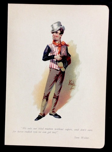 Vtg Artist Kyd Dickens Character Sam Weller Raphael Tuck & Sons | eBay