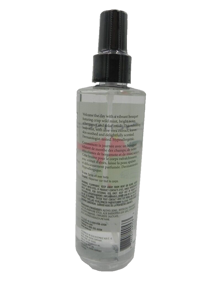 Avon Senses Fresh Bergamot & Wild Mint Body Spray Mist, 8 fl. oz., New ...