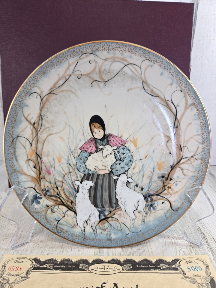 P Buckley Moss Mary With The Lamb 2nd Art Plate in Children Series Anna ...