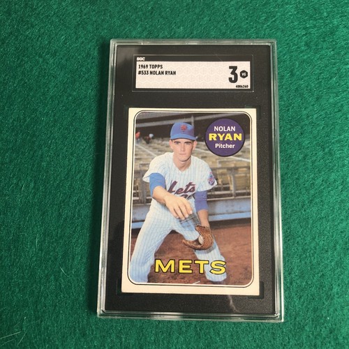 1969 Topps #533 Nolan Ryan SGC 3 New York Mets 2nd Year 1st Solo ...