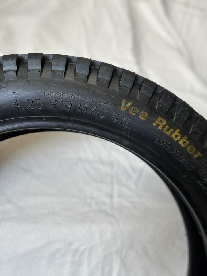 Motorcycle trials tire 19 inch Radial Vee Rubber V308. 4.25R 19 or 120 ...