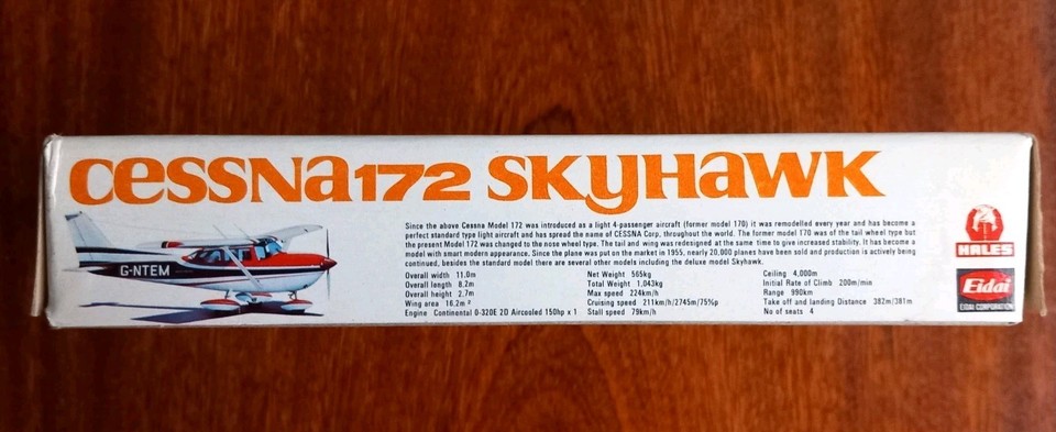 1970s Hales Eidai Cessna 172 SKYHAWK Model Kit 005 | eBay UK