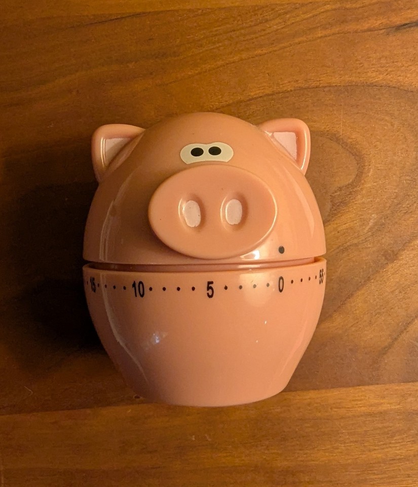 JOIE Mechanical 60 Minute Kitchen Cook TIMER Piggy Wiggy OINK OINK Sow ...