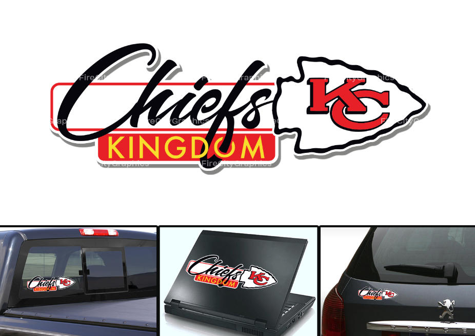 Kansas City Chiefs Kingdom Sticker Decal Car Truck Window Wall Laptop ...
