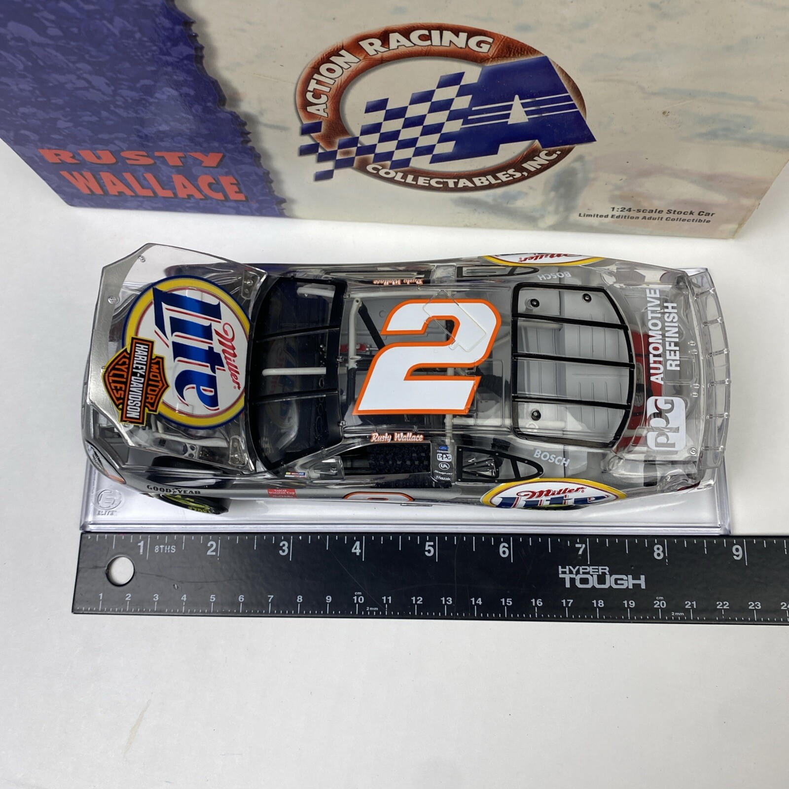 Rusty Wallace #2 Stock Car 1:24 Plastic Clear Action Racing Nascar ...