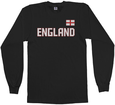 Threadrock Men's England National Team Long Sleeve T-shirt london flag ...