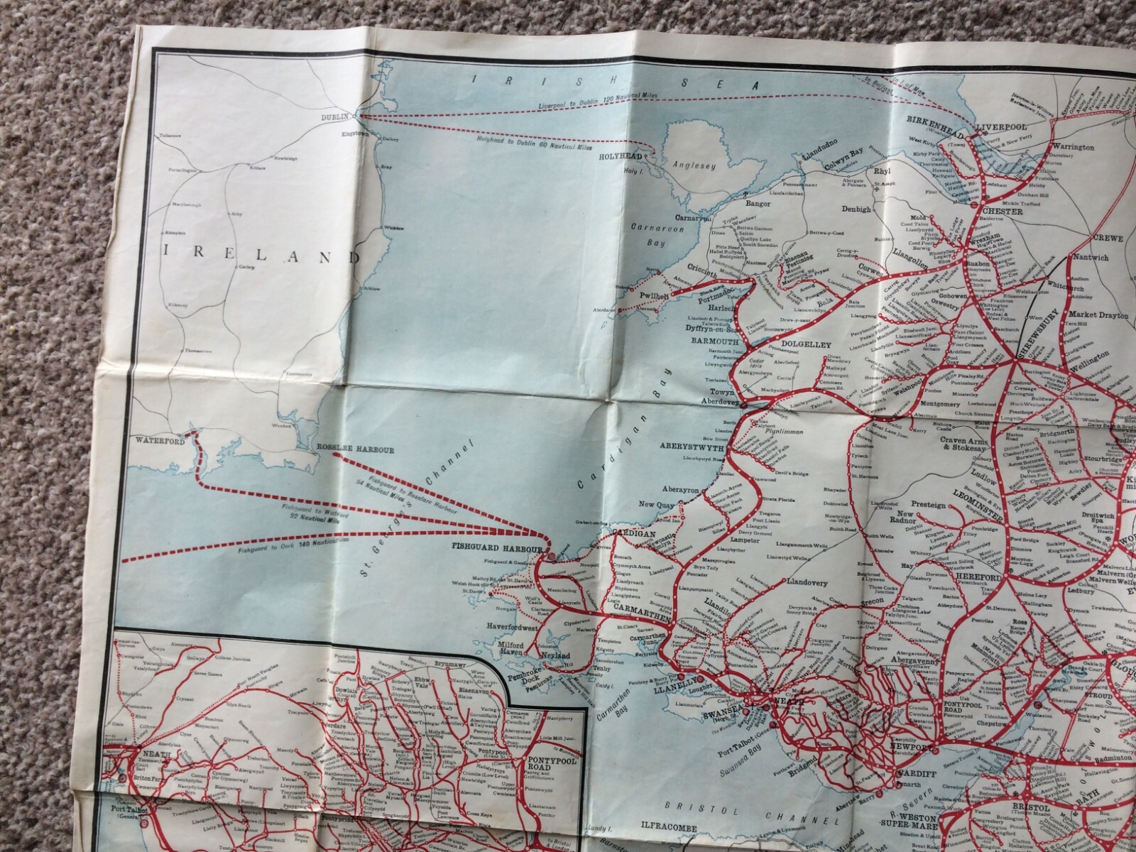 GREAT WESTERN RAILWAY SYSTEM MAP & STEAMERS | Grelly UK