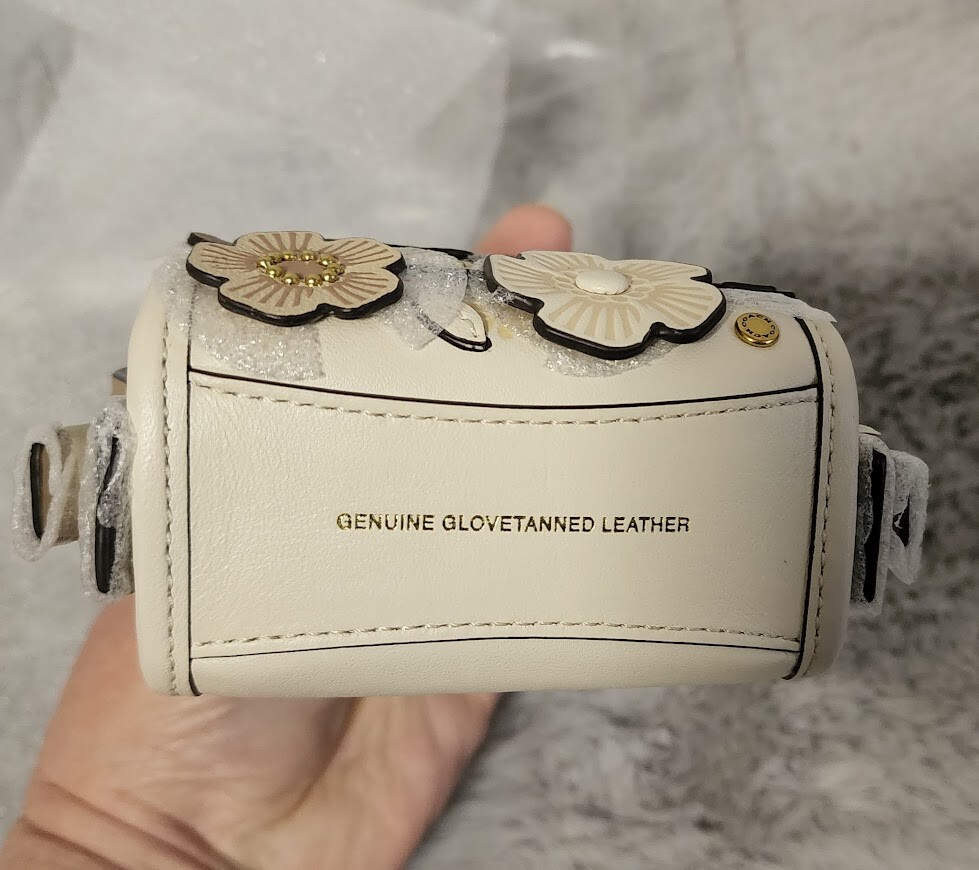 COACH 1941 Rogue Mini Charm TEA ROSE Chalk /Gold NWT | eBay