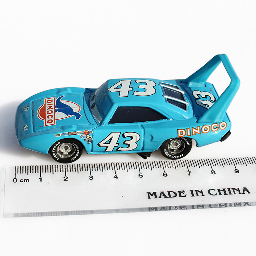 Diecast Model Car Disney Pixar Cars Blue Lightning McQueen Dinoco King ...