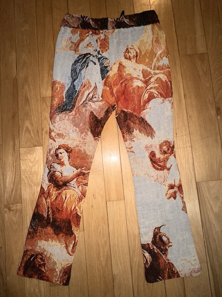 Vicious Denim cathedral tapestry rip repair Distressed Pants Large RARE ...