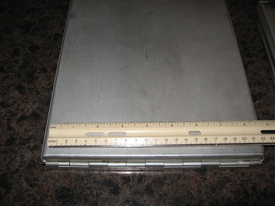 2 METAL CLIPBOARD CASE PAPER STORAGE Aluminum clip Form Holder binder ...