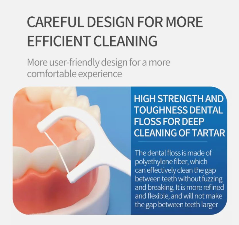 100pk Dental Floss Sticks Interdental Tooth Harps Teeth Picks Oral ...