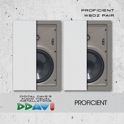 Proficient Audio W802 Flush Mount 8” In Wall Speakers (Pair) RRP $1,390 ...