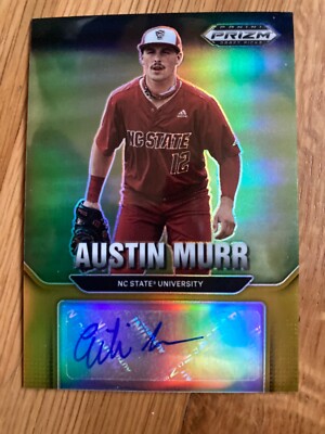 2022 Prizm Draft Picks AUSTIN MURR Gold Autograph 10/10 North Carolina ...