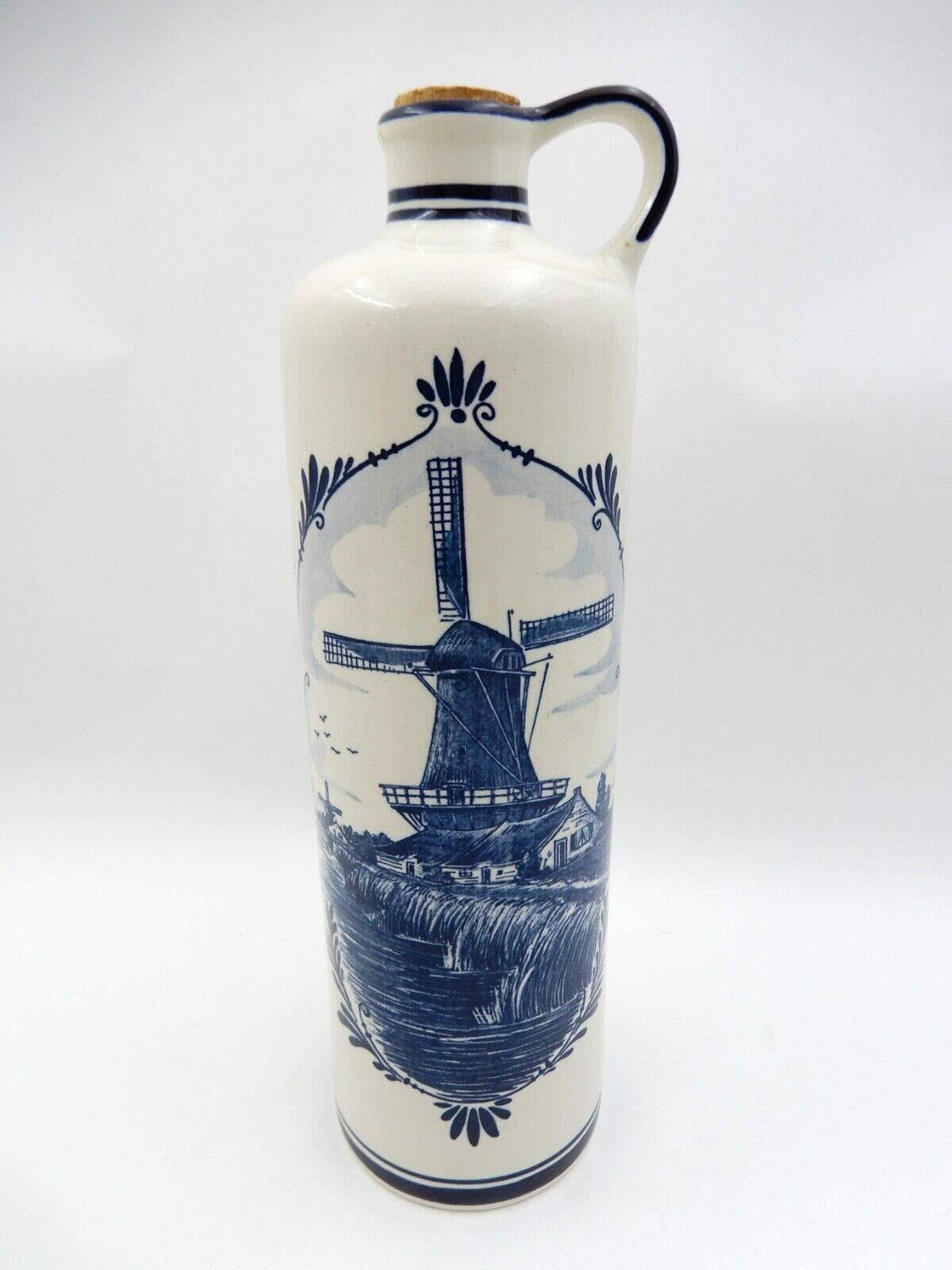 VINTAGE DELFT BLUE HANDWERK 27 DM 79/1G DECANTER WITH CORK ~ MADE IN ...