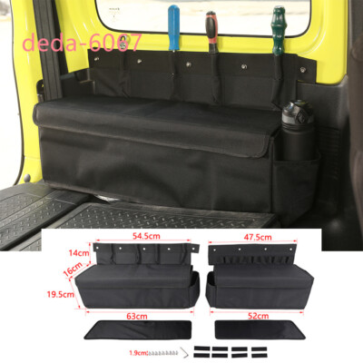 Black Rear Trunk Side Storage Bag Organizer For Suzuki Jimny 2019-24 ...